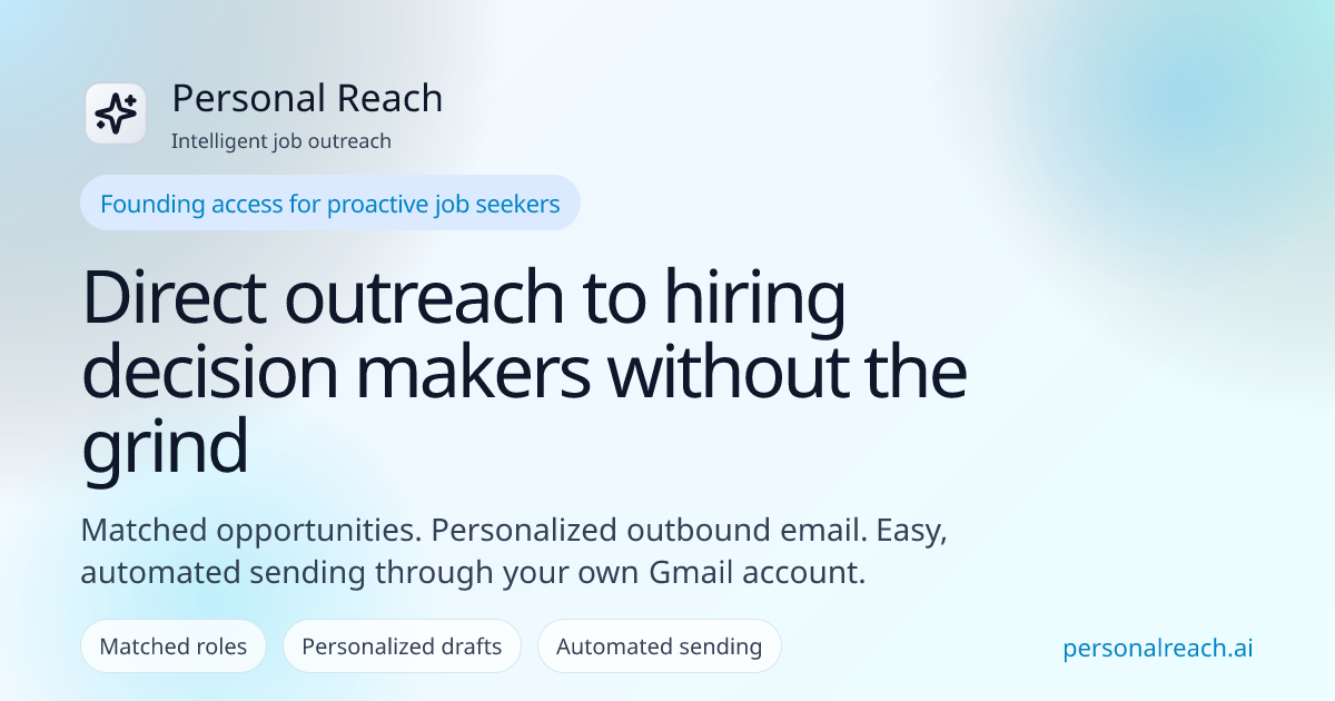 Personal Reach – Intelligent Job Outreach